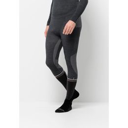 3/4-Leggings Jack Wolfskin "SEAMLESS WOOL PANTS M" Gr. L (52), Normalgrößen, grau (phantom) Herren Hosen