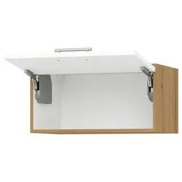 Hängeschrank KOCHSTATION ""KS-Scafa"" Schränke Gr. B/H/T: 50cm x 30cm x 37cm, weiß (weiß/eiche astig) in mehreren Breiten, Höhe 30 cm, mit Klappe