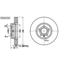 ATE Bremsscheibe PowerDisc vorne rechts links belüftet 313,0mm für SEAT FORD VAG 1108038 7M3615301 24.0326-0119.1