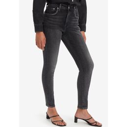 Levi's Skinny-fit-Jeans LEVI'S "721 High rise skinny" Gr. 26, Länge 32, schwarz (shining brighter) Damen Jeans mit hohem Bund