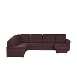 meinSofa Wohnlandschaft Leder Carolin ¦ lila/violett ¦ Maße (cm): B: