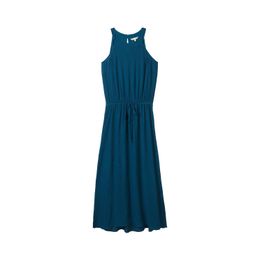 Tom Tailor Damen Neckholder Maxikleid, blau, Uni, Gr. 36