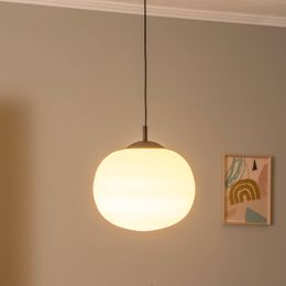 TK Lighting Hängeleuchte Vibe, Glas opalweiß, Ø 35 cm