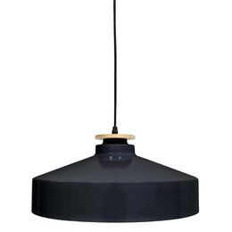 Elegante Pendelleuchte in Schwarz, rund, E27, Ø40 cm