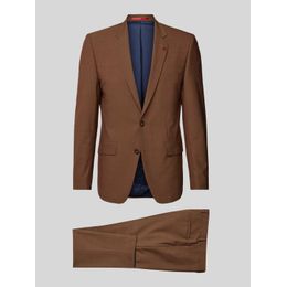 Roy Robson Slim Fit Anzug aus Schurwoll-Mix mit Pin am Revers