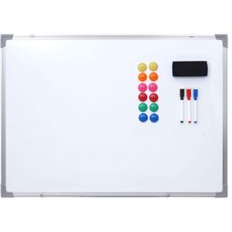 Whiteboard HHG 831, Magnettafel Memoboard Pinnwand, inkl. Zubehör 60x45cm