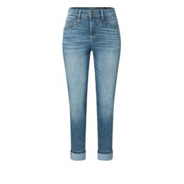 Slim-fit-Jeans MAC "RICH SLIM" Gr. 44, Länge 32, blau (mid blue vintage wash) Damen Jeans