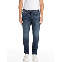 Straight-Jeans Replay "GROVER" Gr. 31, Länge 34, blau (dark blue 740) Herren Jeans in vielen verschiedenen Waschungen, mit Stretch