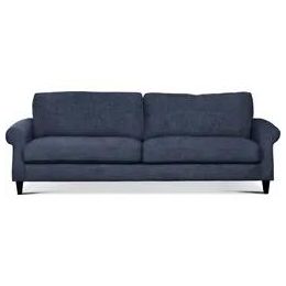 2,5-Sitzer furninova "Coffee Day, sehr bequem zum Sitzen und Relaxen, Megasofa Breite 238" Sofas Gr. B/H/T: 238 cm x 83 cm x 94 cm, Velours, ohne Bettfunktion, blau (ocean) tolle Detailverarbeitung, im skandinavischen Design