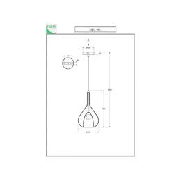 Fabas Luce Hängeleuchte Lila, grün, 1-flammig, Glas