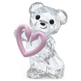 Dekofigur Swarovski "Kris Bear Una Bear, 5665436", bunt (kristallweiß, rosa, schwarz), Dekofiguren, B/H/T: 2,40cm x 4,00cm x 2,80cm, Teddymit Herz, Swarovski Kristall, Swarovski Kristall, B:2,40cm H:4,00cm T:2,80cm