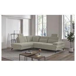 Sit & More Ecksofa SIT & MORE "Morris L-Form inkl. Sitztiefenverstellung" Sofas Gr. B/H/T: 262cm x 82cm x 212cm, Microfaser, Ottomane links, inkl.Sitztiefenverstellung-inkl. Bettfunktion-mit Bettkasten-ohne Armteilfunktion, beige (creme) wahlweise mit Bettfunktion, Bettkasten und Armteilverstellung