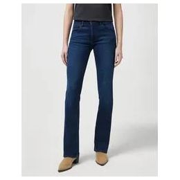 Mendler Bootcut-Jeans WRANGLER "WRA-W28B" Gr. 31, Länge 34, grau (nightshade), Damen, Denim/Jeans, Obermaterial: 81% Baumwolle, 8% Lyocell, 8% Polyester, 3% Elasthan, Jeans