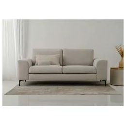 2,5-Sitzer Inosign "Henry" Sofas Gr. B/H/T: 214cm x 84cm x 95cm, Struktur-Chenille, beige mit Metallbeinen, in modernem Design