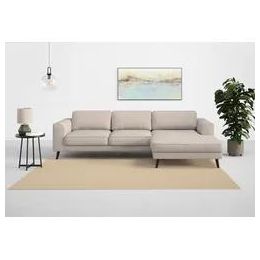 Ecksofa Trendmanufaktur "Lumber Jack, elegantes Designsofa, L-Form" Sofas Gr. B/H/T: 280cm x 85cm x 167cm, Struktur, Recamiere rechts-Bettfunktion links, mit Bettfunktion-mit Bettkasten, grau (dove) wahlweise mit Bettfunktion u. Bettkasten