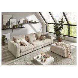 3-Sitzer ATLANTIC HOME COLLECTION "Valan" Sofas Gr. B/H/T: 279 cm x 83 cm x 126 cm, Cord, beige (creme) XXL-Sitzfläche, mit Cord-Bezug, frei stellbar, Wellenunterfederung