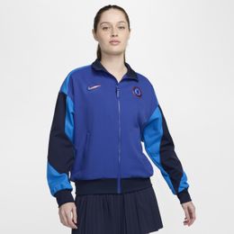 FC Chelsea Strike Nike Dri-FIT Fußball-Hymnenjacke (Damen) - Blau