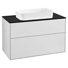 Villeroy & Boch Villeroy und Boch Finion Waschtischunterschrank G23200MT 100x60,3cm, Emotion, Abdeckplatte black matt, White matt lacquer