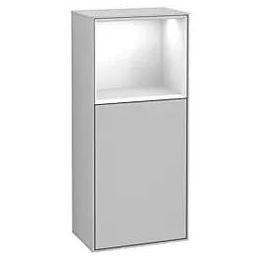 Villeroy & Boch Villeroy und Boch Finion Seitenschrank G500GFGJ 41,8x93,6cm, links, Emotion, Regal oben Glossy White, Light grey matt