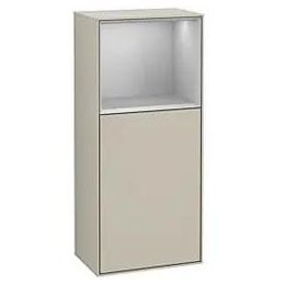 Villeroy & Boch Villeroy und Boch Finion Seitenschrank G500GJHH 41,8x93,6cm, links, Emotion, Regal oben Light Grey Matt, Sand Matt Lacquer