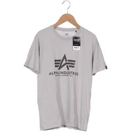 Alpha Industries Herren T-Shirt, grau, Gr. 48