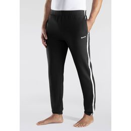 Herren Relaxhose "lange Relaxhose, Sweathose", BENCH. LOUNGEWEAR, Gr. S, schwarz, angeraute Sweatware, Obermaterial: 60% Baumwolle, 40% Polyester,