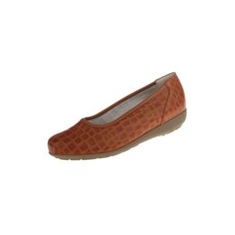 Natural Feet Damen Ballerina "Catharina", Gr. 41, braun, Leder, Schuhe, mit Memolatex-Einlegesohle