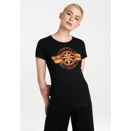 logoshirt Damen T-Shirt "Marvel Comics", schwarz, Gr. XS, bedruckt, 100% Baumwolle, Shirts, mit lizenzierten Originaldesign