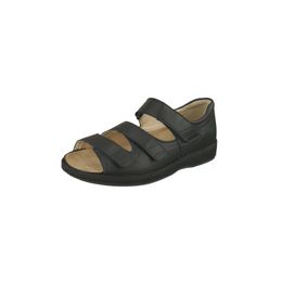 Natural Feet Herren Sandale "Marokko XL", Gr. 46, schwarz, Leder, Schuhe, mit anpassbarer Laufsohle