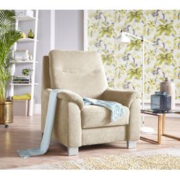 Sit & More Sessel SIT & MORE, B:90cm H:104cm T:96cm, beige, Kunstleder SOFTLUX;Luxus-Microfaser (90% Polyester, 10% Polyamid);Flachgewebe (100% Polyester),