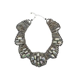 Damen Kette mit Anhänger "Palermo", grau, Basic, Collezione Alessandro, Glas, Halsketten, aus echten Glasperlen