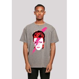 F4NT4STIC Herren T-Shirt "David Bowie Oversize T-Shirt", grau, Gr. XS, Obermaterial: 100% Baumwolle, Shirts, Print