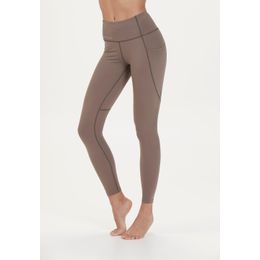 Endurance Damen Lauftights "TATHER", beige, Gr. 36, unifarben, 75% Nylon, 25% Elasthan, Hosen, mit mittlerer Kompression