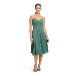 Cocktailkleid Vera Mont "Vera Mont mit Spitzeneinsatz" Gr. 36, Normalgrößen, grün (dark sage) Damen Kleider Pailletten