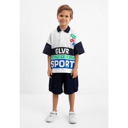 Gulliver Jungen Shorts, blau, Gr. 128, unifarben, 97% Baumwolle, 3% Elasthan, Hosen, mit elastischem Bund