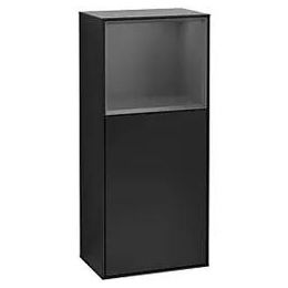 Villeroy & Boch Villeroy und Boch Finion Seitenschrank G500GKPD 41,8x93,6cm, links, Emotion, Regal oben Anthracite matt, Black matt lacquer