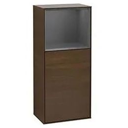 Villeroy & Boch Villeroy und Boch Finion Seitenschrank G500GKGN 41,8x93,6cm, links, Emotion, Regal oben Anthracite matt, Walnut veneer