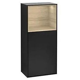 Villeroy & Boch Villeroy und Boch Finion Seitenschrank G500PCPD 41,8x93,6cm, links, Emotion, Regal oben Oak Veneer, Black matt lacquer