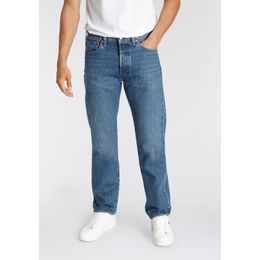 Levi's Straight-Jeans LEVI'S "501 ORIGINAL" Gr. 31, Länge 30, blau (z0903 medium indig) Herren Jeans mit Markenlabel