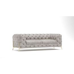 Kela 3-Sitzer Chesterfield Sofa, Grau