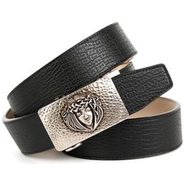 Anthoni Crown Herren Lederg&uuml;rtel Automatik in schwarz schwarz 90