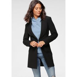 Laura Scott Damen Longblazer mit tiefen Reverskragen schwarz 42