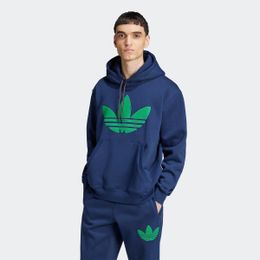 Kapuzensweatshirt adidas originals "HOODED SWEAT" Gr. L, blau (night indigo) Herren Sweatshirts