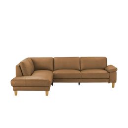 Ravensberger Werkstätten Ecksofa Leder RW-Select ¦ braun ¦ Maße (cm):