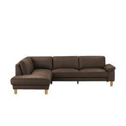 Ravensberger Werkstätten Ecksofa Leder RW-Select ¦ braun ¦ Maße (cm):