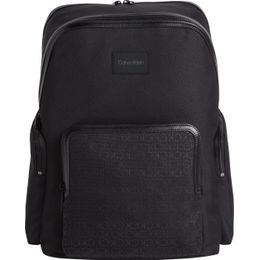 Cityrucksack Calvin Klein "CK REMOTE BP MONO" Gr. B/H/T: 35 cm x 44 cm x 23 cm, schwarz (epi mono black) Rucksäcke