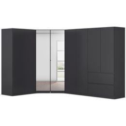 Schrank-Set Rauch "Kleiderschrank Schrank Garderobe Wäscheschrank COSTA mit Spiegel" Kastenmöbel-Sets Gr. B/H/T: 208 cm x 197 cm x 298 cm, grau (graumetallic) viel Platz, grifflose Front und Push-to-Open Funktion MADE IN GERMANY