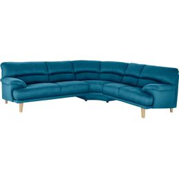 Polsterecke Trendmanufaktur "Cecilia, italienisches Designsprache, modern und komfortabel, L-Form", blau (petrol), B:280cm H:87cm T:240cm, Sofas, toller Sitzkomfort und bequeme Armlehnen