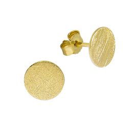 Paar Ohrstecker Celesta "Gold 375 Coin-Motiv" Ohrringe Gr. ONE-SIZE, Gold, gelb Damen