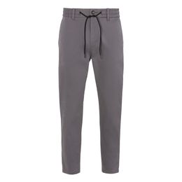 Chinohose BOSS Orange "Chino-Tapered-DS-1" Gr. 32, Länge 30, grau (grey020) Herren Hosen mit Kordelzug